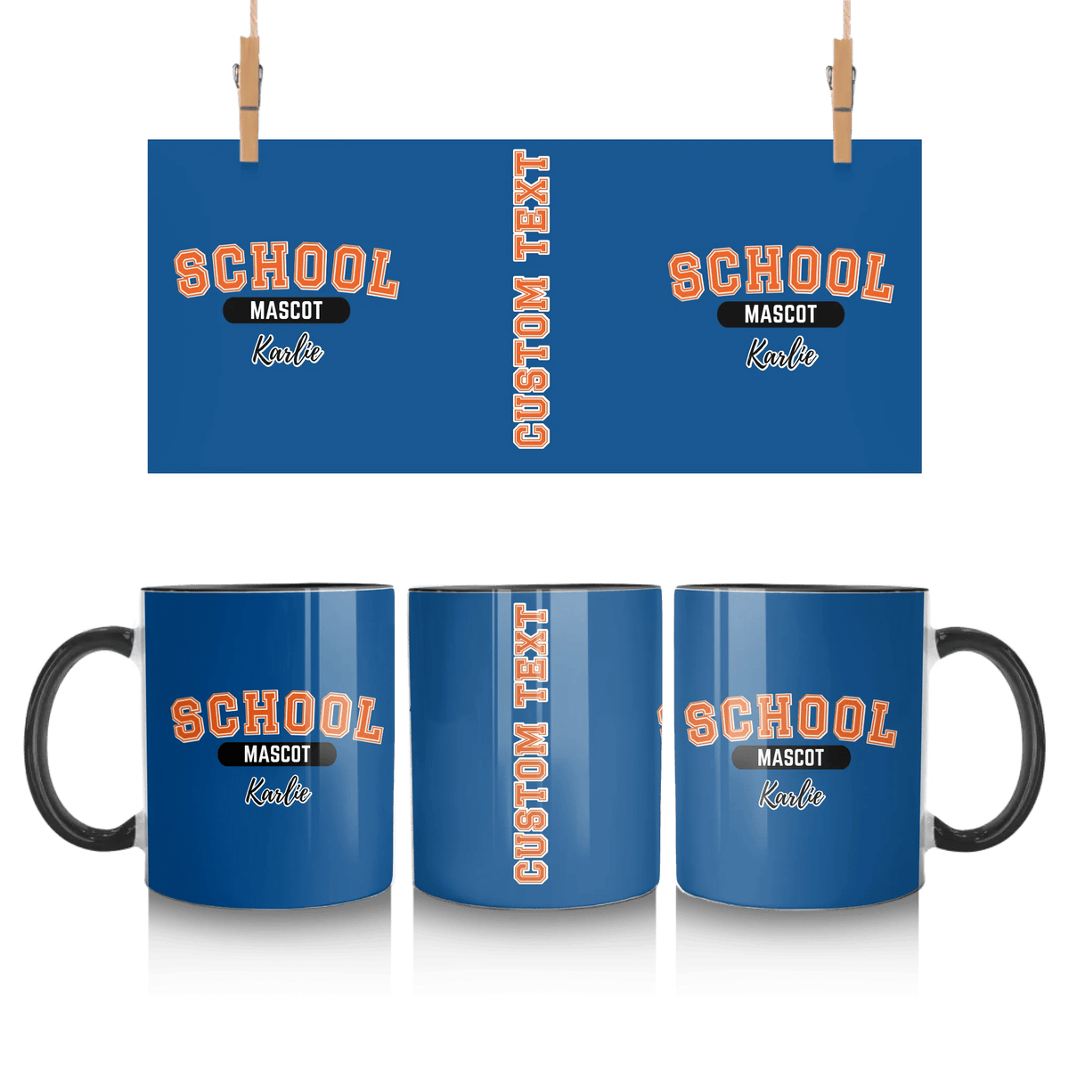 Custom School Spirit Mug With School and Mascot With Classic Design ...