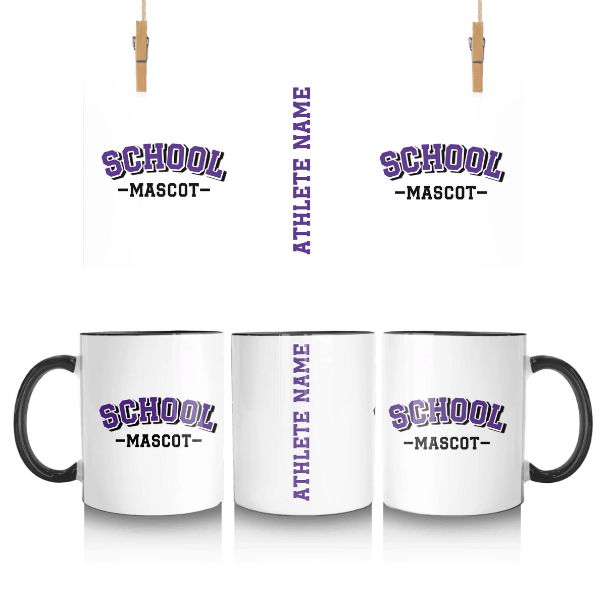 Custom School Spirit Mug With School and Mascot Name With Classic Arch ...